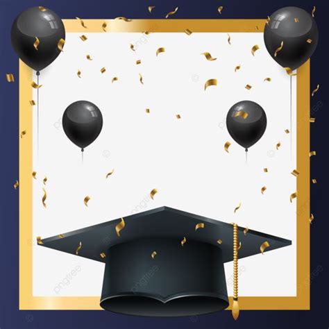 투명 배경에 황금과 검은 색 졸업 프레임 테두리 축하 Twibbon 눈금 국경 꼬챙이 Png 일러스트 및 벡터 에 대한 무료 다운로드 Pngtree 졸업