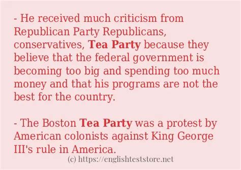 Sentence Example Of Tea Party EnglishTestStore Blog