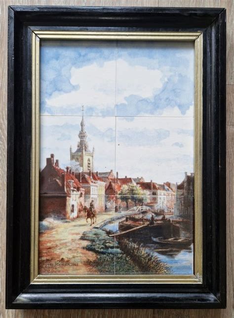 Tile Tile Tableau Aardewerkfabriek Overschie Rotterdam 1865