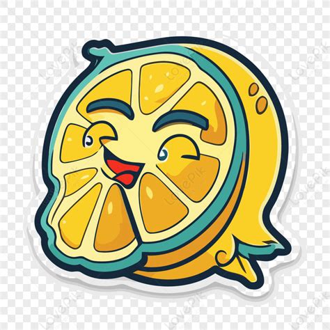 레몬과 웃는 얼굴이 있는 스티커 일러스트 프리미엄 벡터 클립 아트상표 Png 일러스트 무료 다운로드 Lovepik