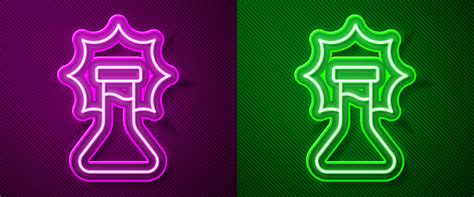 빛나는 네온 라인 화학 실험 보라색과 녹색 배경에 분리된 플라스크 아이콘의 폭발 시험관에서 화학 폭발 벡터 개념에 대한 스톡 벡터 아트 및 기타 이미지 Istock