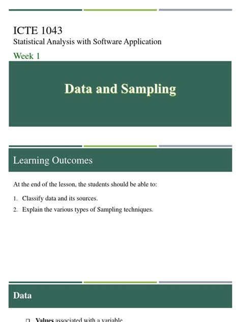 1 data and sampling pdf sampling statistics data