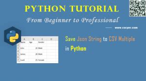 Python Save JSON String To CSV File Cocyer