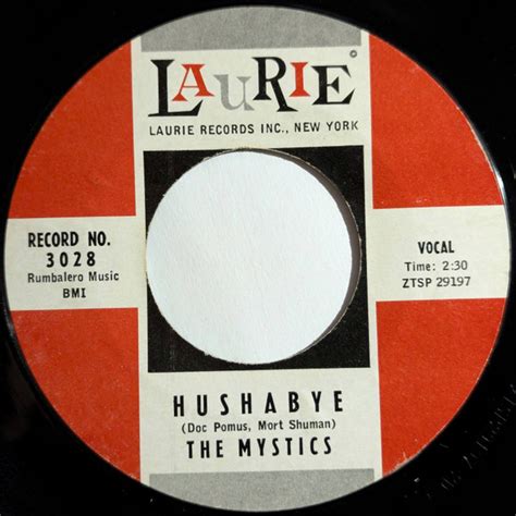 The Mystics Hushabye Adam And Eve Vinyl Bridgeport Pressing 7