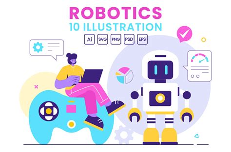 10 Robotics Vector Illustration Graphic By Denayunecf · Creative Fabrica