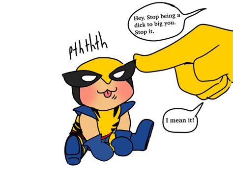 Mini Wolverine Getting Territorial Over Big Morphs Kiss Must Be Adorable A Roguish Gambit On