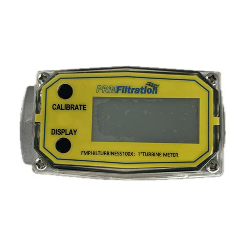 Battery Powered 304 Ss Turbine Flow Meter 1 Inch Npt