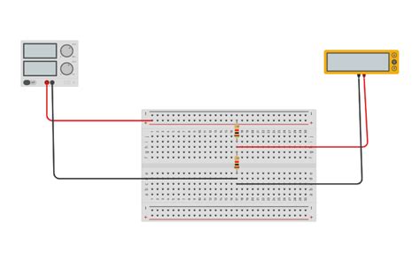 Circuit Design Voltage Divider Tinkercad