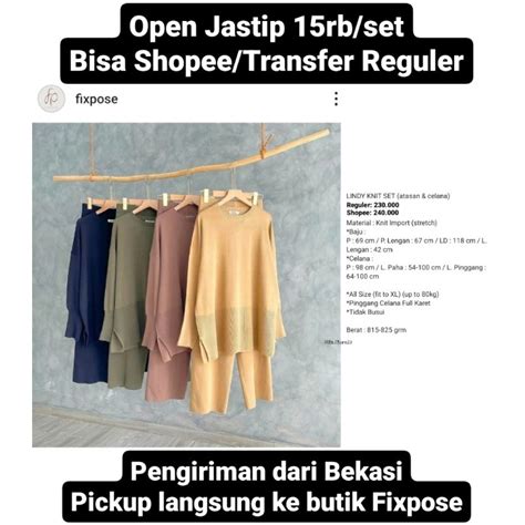 Jual Lindy Knit Set By Fixpose Open Jastip Shopee Indonesia