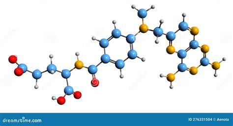 3d Image Of Methotrexate Skeletal Formula Stock Illustration