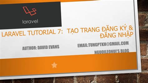 laravel tutorial 7 create register and login page tạo trang đăng ký và
