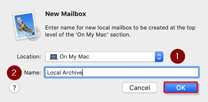 Archiving Emails To Local Folder In MacMail Conetix