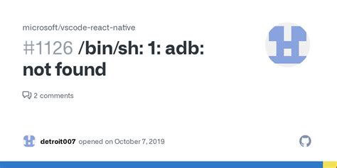 Bin Sh Adb Not Found Issue Microsoft Vscode React Native GitHub