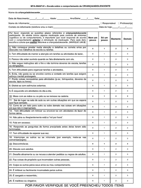 Escala Snap Iv 26 Pdf