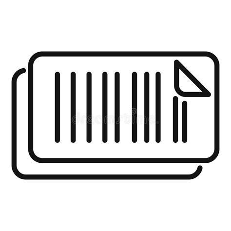 Bar Code Icon Outline Vector Scan New Product Stock Illustration