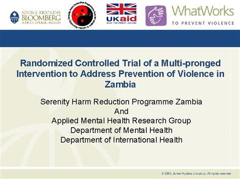 Randomized Controlled Trial Of A Multipronged Intervention To