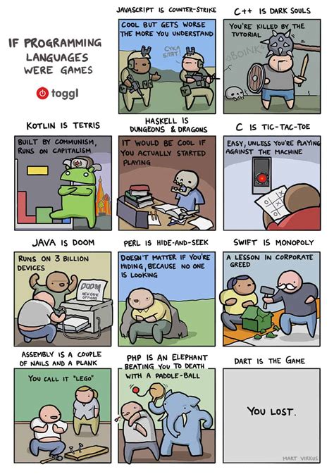 if programming languages were games [comic]