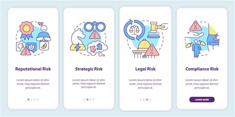 Premium Vector Risk Categorizations Onboarding Mobile App Screen