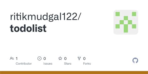 Github Ritikmudgal122todolist