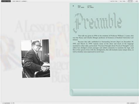 Poor Charlie S Almanack Awwwards Sotd