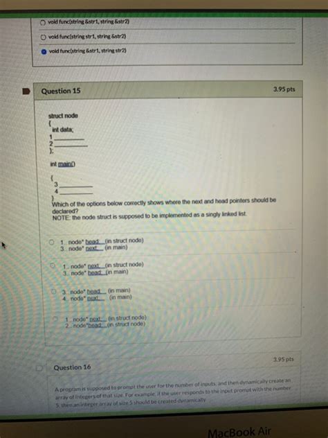 Solved Question 13 395 Pts Suppose A Program Has A Doubly