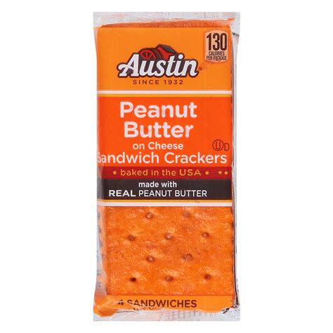 Austin Sandwich Crackers Peanut Butter On Cheese 4 Each Delivery Or