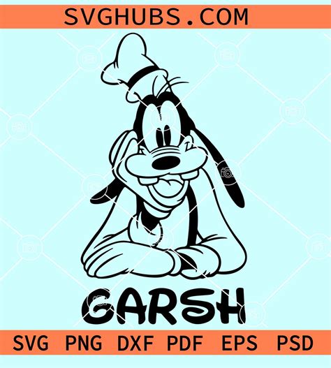 Garsh Goofy Svg Garsh Goofy Vector Svg Goofy Svg Disneyland Character Svg Disney Svg