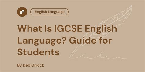 What Is Igcse English Language Guide For Students
