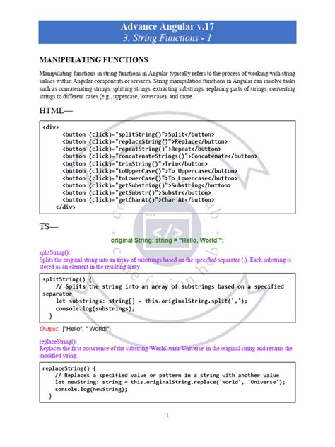 Advance Angular Lecture 3 Pdf String Computer Science Computing