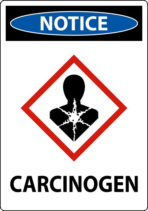 Notice Carcinogen Ghs Sign On White Background 8066313 Vector Art At