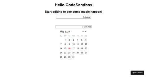 Datepicker With Dayjs Codesandbox