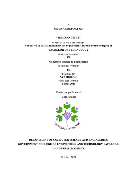 Seminar Format Pdf Art