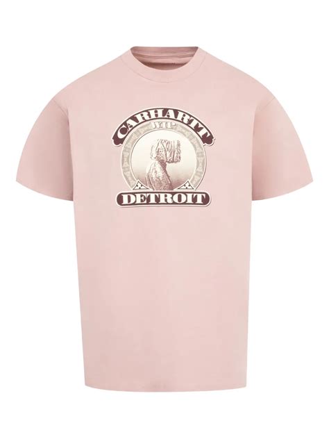 Carhartt Wip Ss Cold World T Shirt Pink Farfetch