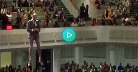 Preacher Surprises His Congregation By Flying To His Pulpit  On