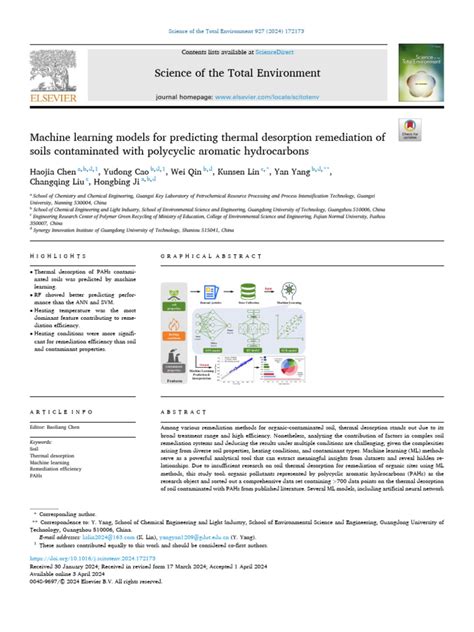 Machine Learning Models For Predicting Thermal Desorption 2024 Science Of Th Download Free