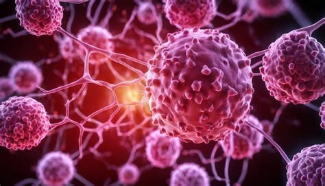 Premium Photo Microscopic View Of A Cellular Network With Pink