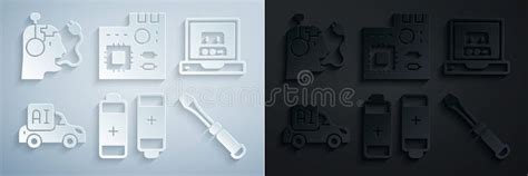 Set Battery Creating Robot Autonomous Smart Car Screwdriver Motherboard Digital Chip And