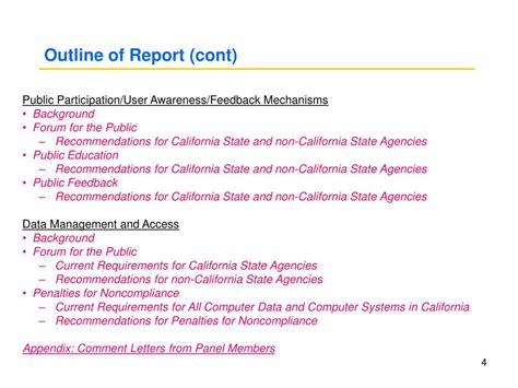 PPT Outline Of Report PowerPoint Presentation Free Download ID 373894
