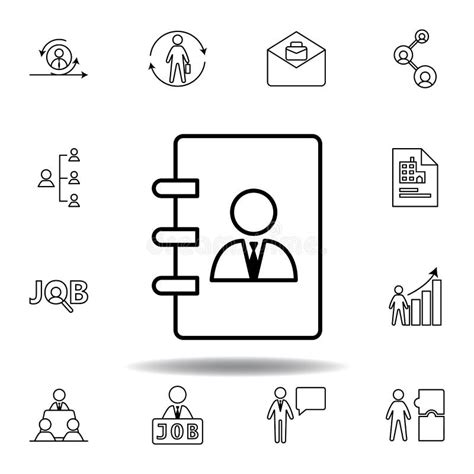 Contact List Businessman Icon Set Of Hr Elements Stock Illustration Illustration Of Concept
