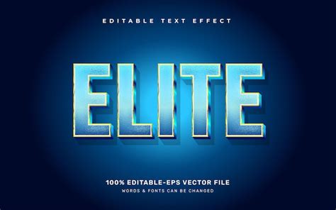 Premium Vector | Elite Blue Chrome editable text effect template