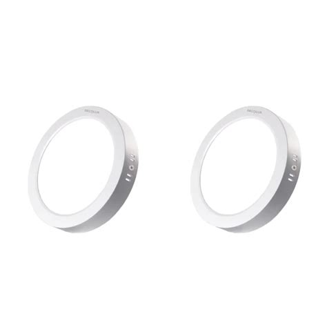 2 Pack Panel Dob Superficial Redondo 6 12w 6500k Decolux