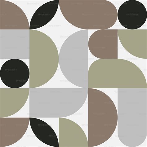 흰색 배경에 있는 원과 사각형의 패턴입니다 벡터 Unsplash의 그림 이미지