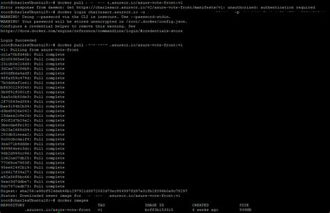 Docker Azure Service Principal Pull Images From Container Registry