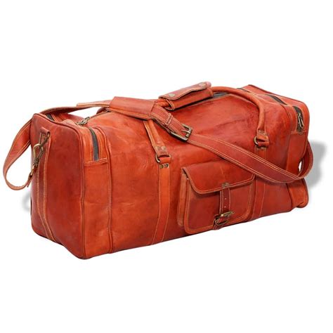 Пътна чанта естествена кожа кафява — Sorbe Bg