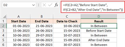 between formula in excel using if function examples