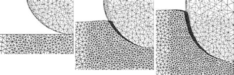 The Initial And Deformed Meshes Near The Contact Zone Download Scientific Diagram