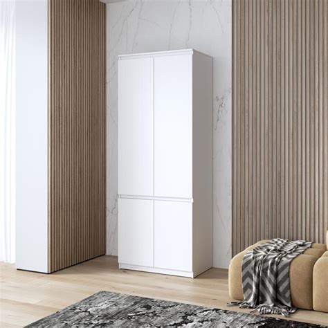 Шафа для одягу Vays з полицями в спальню сучасна з фасадами без ручок R 24 — ціна 5399 грн у