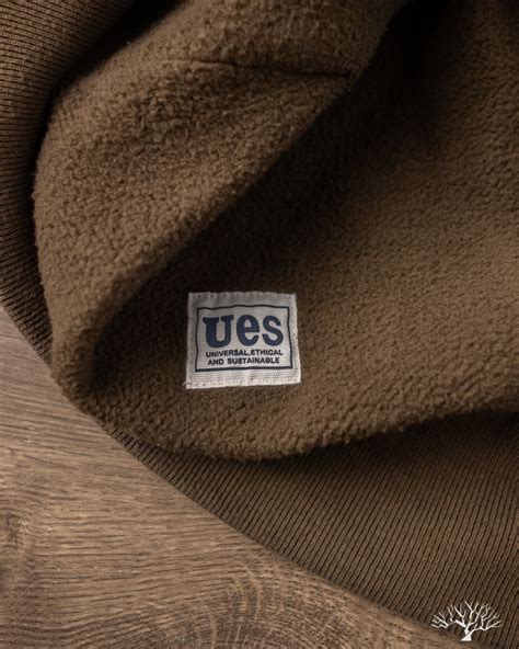 Ues Pullover Hoodie Sweatshirt Olive Withered Fig