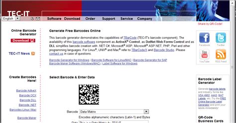 Identifying Objects By TEC IT Free Online Barcode Generator Choose From Barcodes