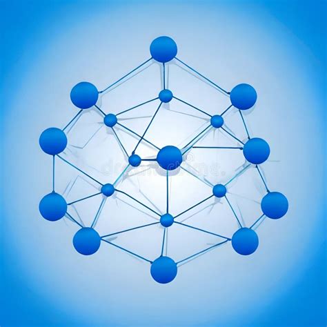 Molecule Structure Icon Form Lines And Triangles Point Connecting Network On Blue Background